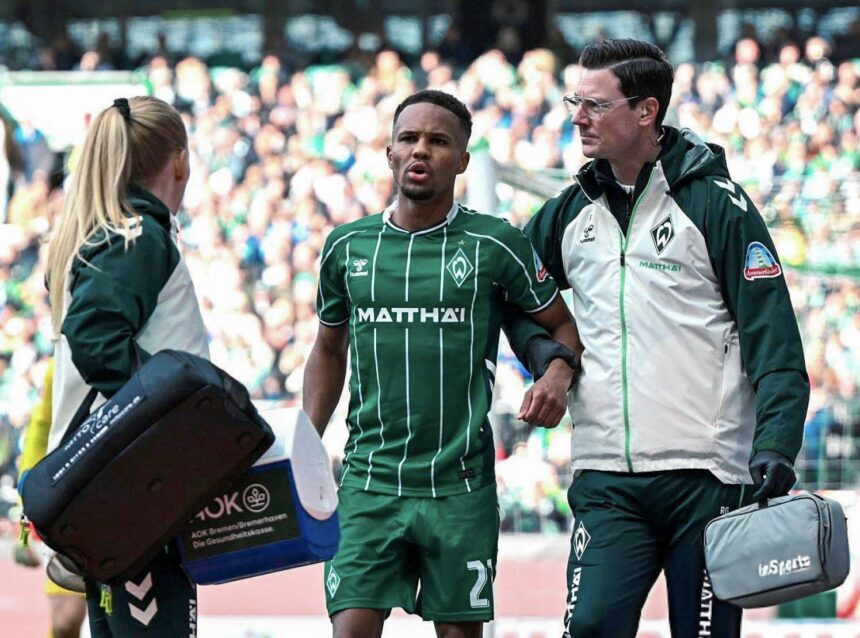 Injury scare for Chelle as Felix Agu limps off in Werder Bremen ...
